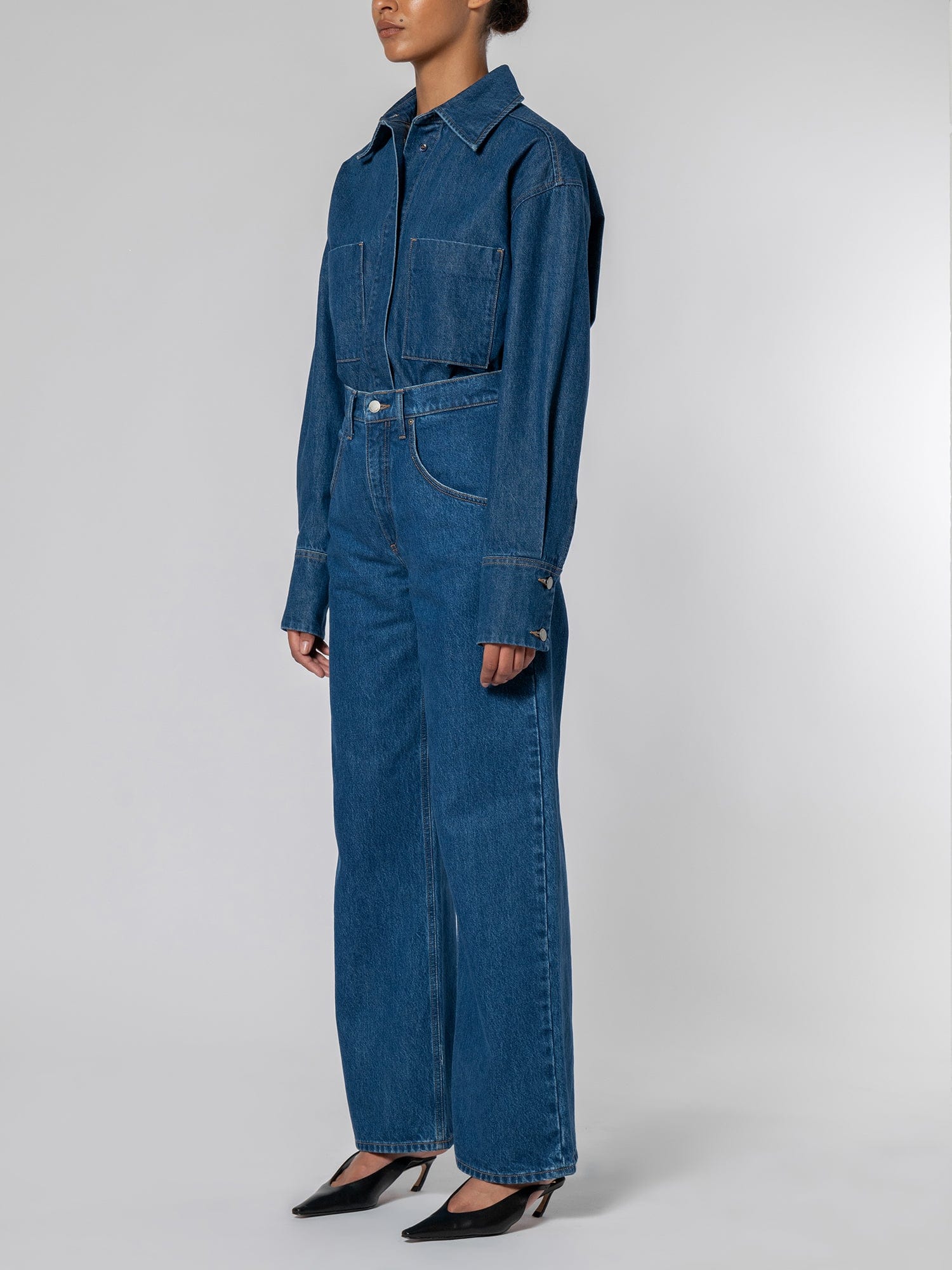 Phoenix Oversized Jeans - High Rise Wide Leg in Rigid Denim Phoenix Oversized Jeans - High Rise Wide Leg in Rigid Denim
